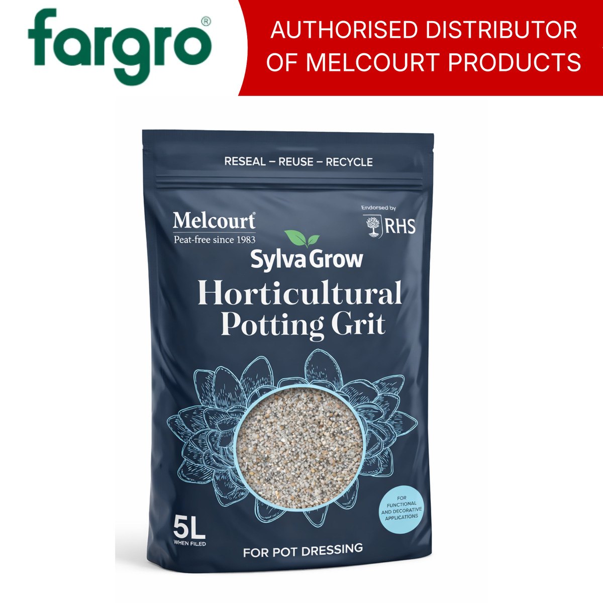 Melcourt SylvaGrow Horticultural Potting Grit 5L | Peat Free Drainage ...