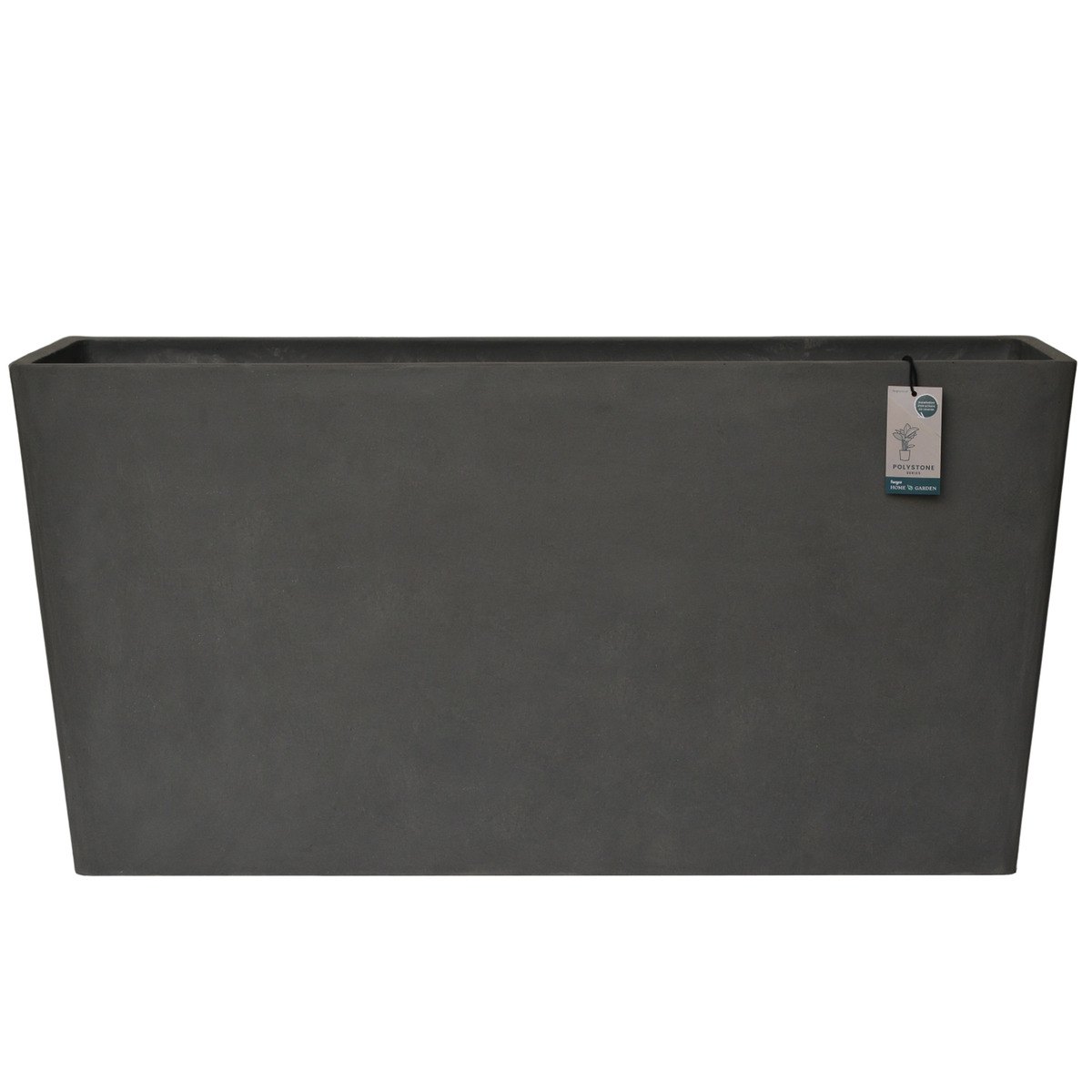 Tapered Rectangular Polystone Trough Planter with Drainage Hole - Large ...