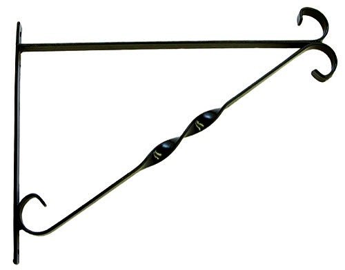 20" Black Metal Hanging Basket Bracket