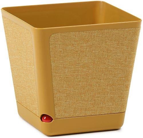 Kora Planter Square Textile with Water Indicator 24cm - Mustard