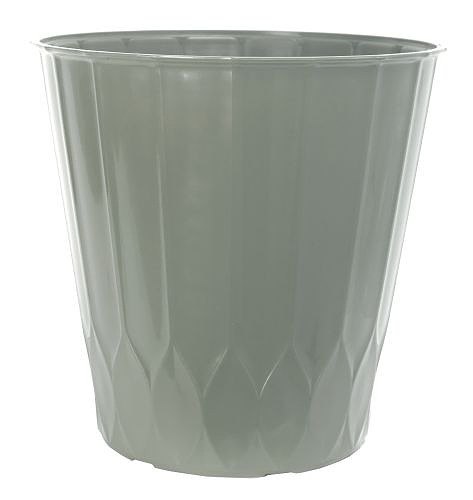 Wilson Planter Flow Pot 14" - Polished Smokey Grey