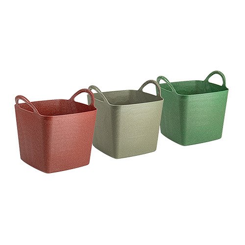 Mixed Colours Flexitub Eco Square Recycled Plastic Flexible Bucket 9L