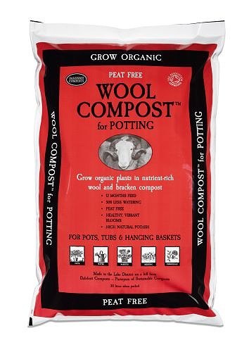 Dalefoot™ Wool Compost, Oragnic Soil for Planters and Pots, 30L Bag