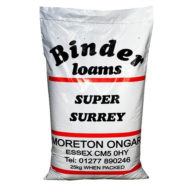 Binder Super Surrey Loam for Top Dressing Lawns and Sports Fields 25kg